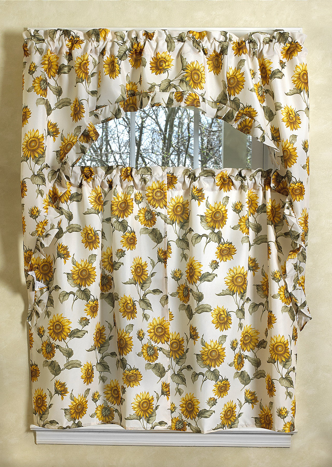 Sunflower kitchen curtains store